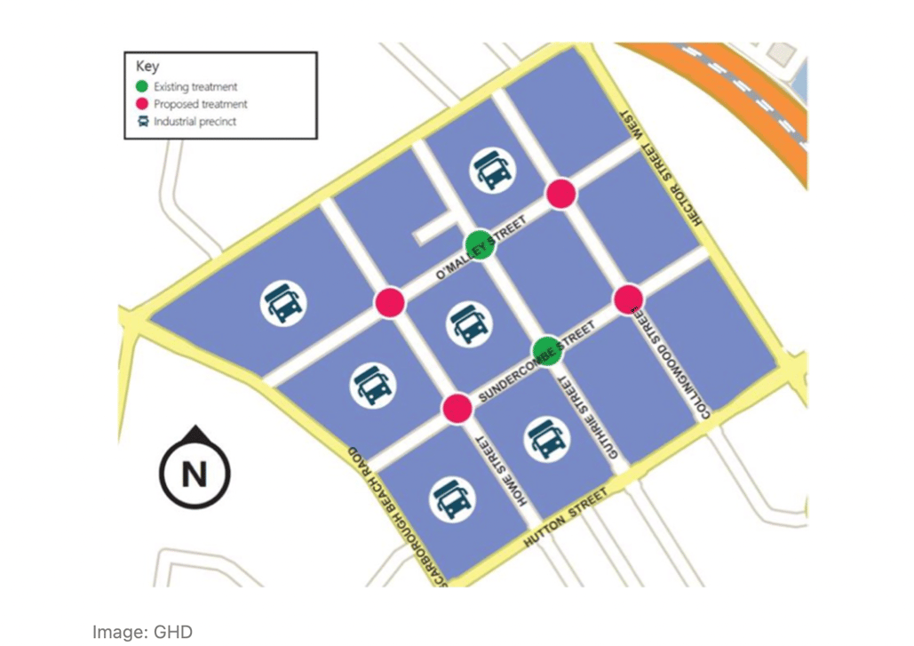 Roundabout installation - Urban Road Safety Program